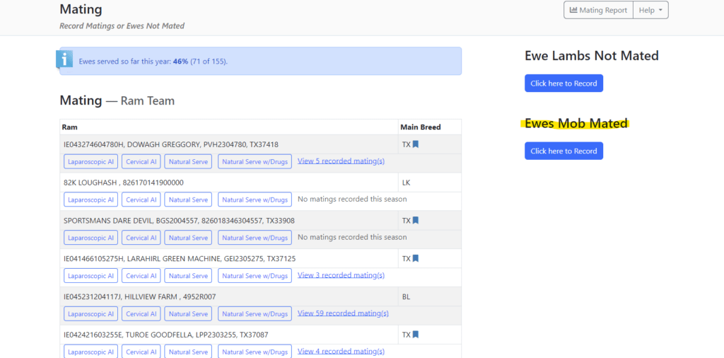 How to record Mating? - Sheep Ireland